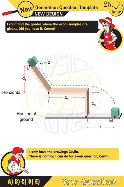 Physics Vector Illustration Of A Forces And Motion Shots Next Generation Problems Exam