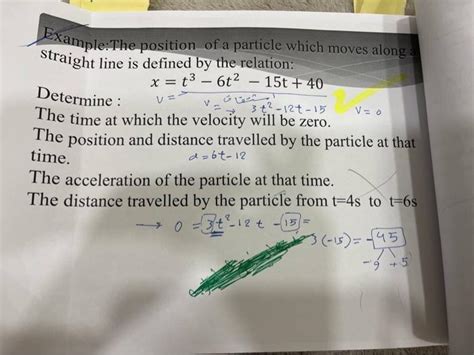 Solved Example The Position Of A Particle Which Moves Along Chegg Com