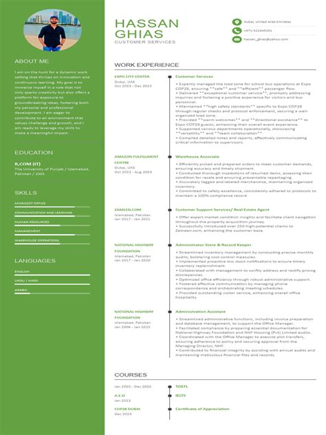 Hassan Cv 6 Pdf Business
