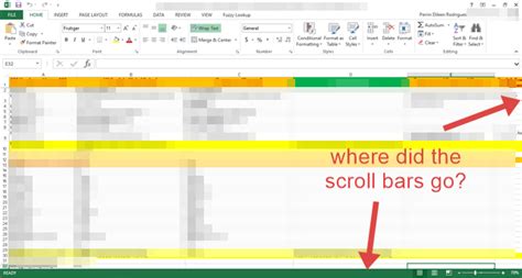 Side Scroll Bar Missing In Excel Likosagile