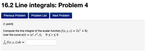 solved 16 2 line integrals problem 6 previous problem