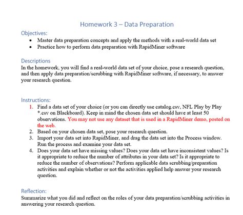 solved homework 3 data preparation objectives master
