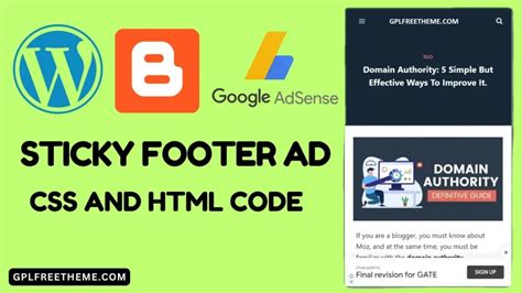 The Easiest Way To Add Sticky Footer Ads On Wordpress Blogger In