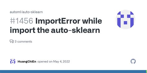 Importerror While Import The Auto Sklearn · Issue 1456 · Automl Auto