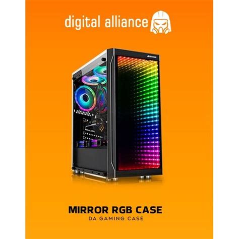 Jual Digital Alliance Mirror Rgb Casing Pc Gaming Rgb Atx M Atx Itx