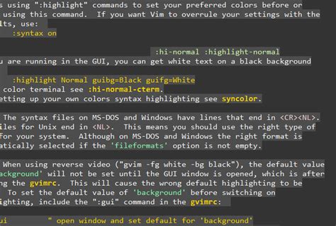 Colors Vim Colorscheme Weirdness For Background Not Non Text Area