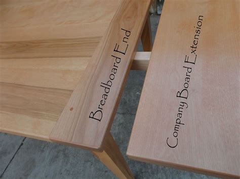 Custom Made Breadboard End With Company Board Extension