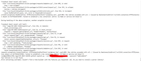 Error Code Issue 4 RandomRobbieBF CVE 2023 32243 GitHub