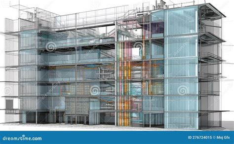 Conceptual Visualization Of The Bim Model Utilities Of The Building Stock Illustration