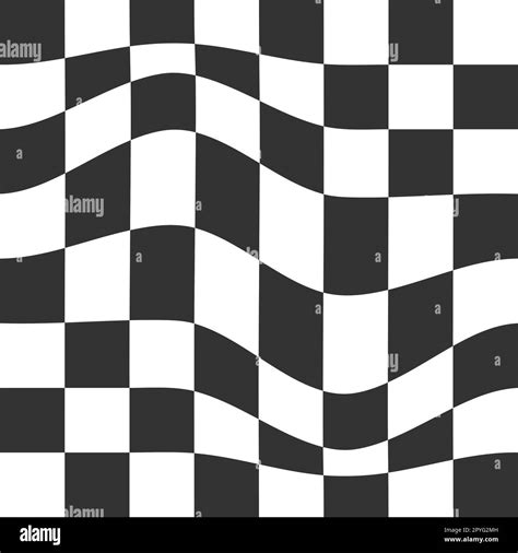 Distorted Chess Board Background Checkered Optical Illusion Psychedelic Pattern With Warped
