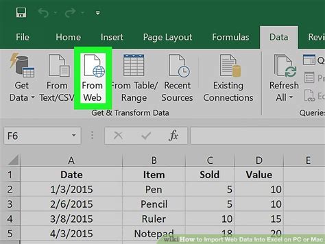 how to import web data into excel on pc or mac with pictures