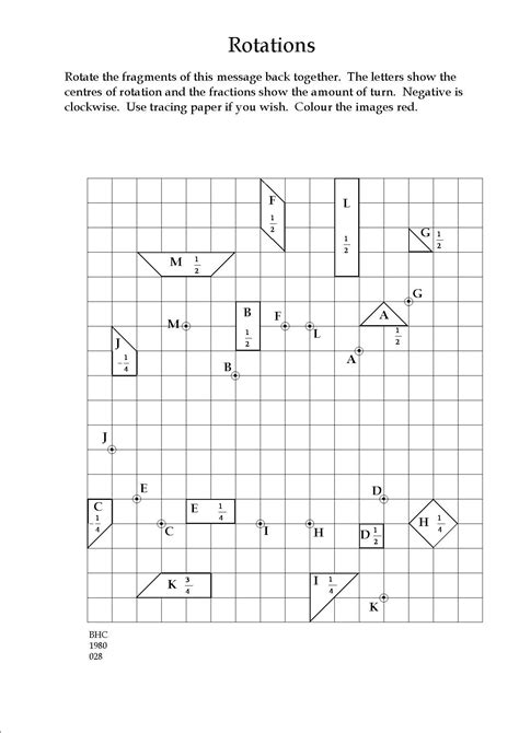 An Exercise In Transformation Geometry Math Worksheets