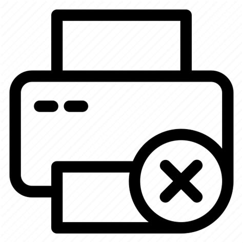 Print Error Cross Printer Device Office Icon Download On Iconfinder
