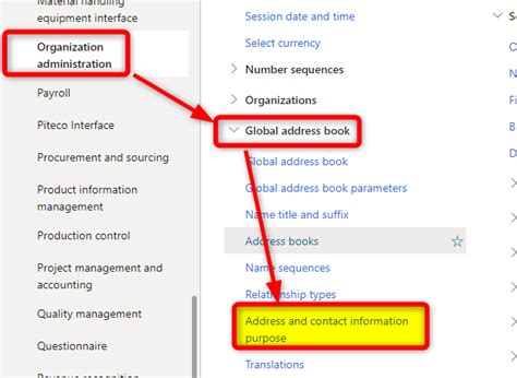 Ax D365fo Create A New Purpose For Address Or Contact Ax