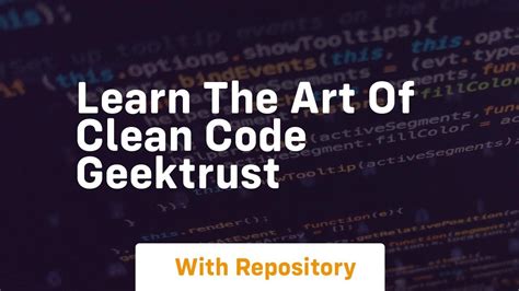 Learn The Art Of Clean Code Geektrust Youtube