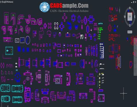indoor cad dwg blocks