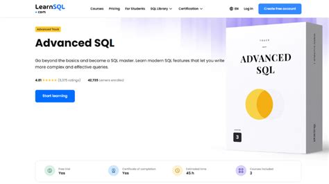 top advanced sql courses to take in 2025