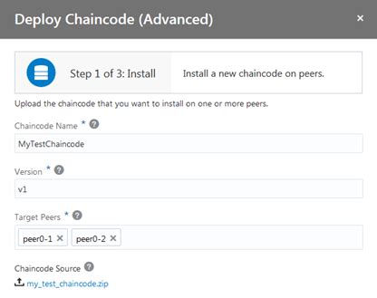 Deploying An Example Chaincode