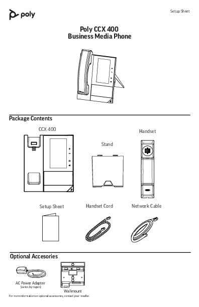 Poly Ccx 400 Touchscreen Phone Instruction Manual