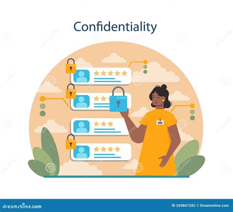 Confidentiality Human Resources Manager Soft Skills Stock Illustration Illustration Of