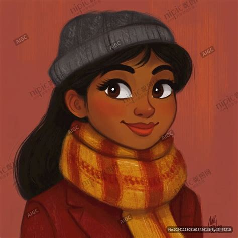 Ai创作图写实人物插画 插画练习 鼠绘人物 数字肖像插画 原创手绘新疆少女 Q版人像 正面人物插画 原创厚涂 个人插画 公众号漫画人像 原创手绘头 原创手绘人物 人物头像戴帽子 卡通肖像画人物