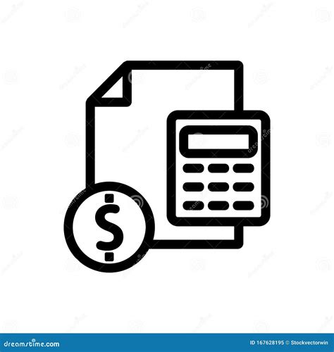 Counting The Financial Report Icon Vector Isolated Contour Symbol