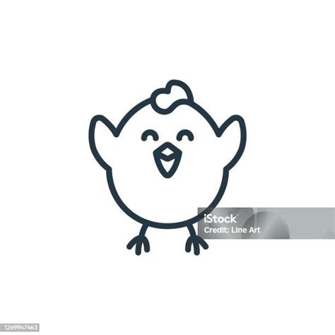 부활절 아바타 개념에서 병아리 아이콘 벡터 병아리 편집 가능한 스트로크의 얇은 선 그림 웹 및 모바일 앱 로고 인쇄 미디어에