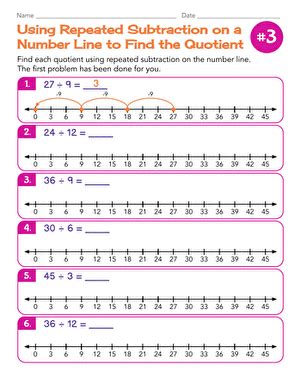 Division As Repeated Subtraction Worksheet Division Using A Number