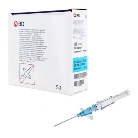 Cathéter Bd Insyte Avec Ailettes 22g 25 X 090 Mm Bleu Par 50