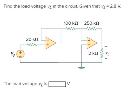 Solved Find The Load Voltage VL In The Circuit Given That Chegg Com