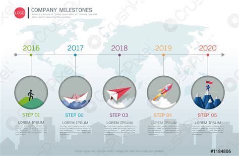 Milestone Infographic Timeline Excel