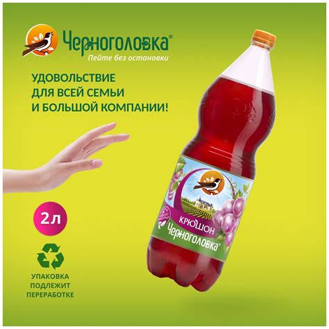 Газированный напиток Черноголовка Крюшон, ПЭТ, 2 л — купить в интернет ...