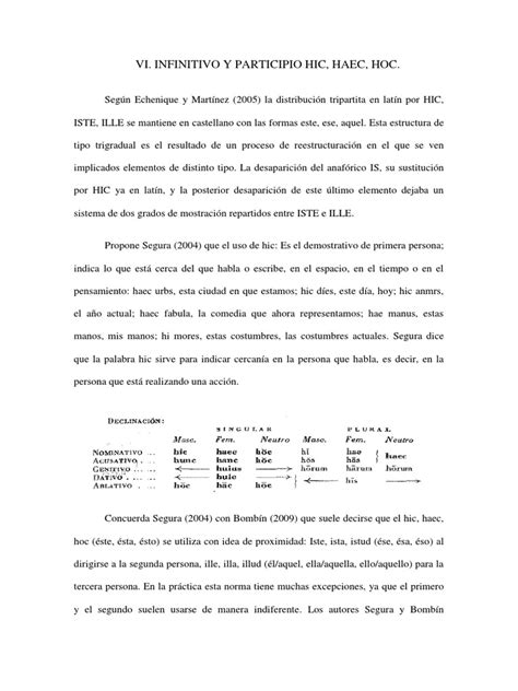 Hic Haec Hoc Descargar Gratis Pdf Verbo Asunto Gramática