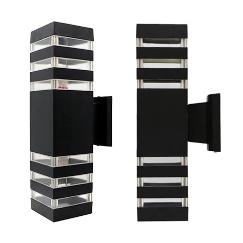 Jual And야외 및 다운 벽 스콘스 E27 소켓 외부 벽 고정 조명 현대 부식 방지 변속기 Shopee Indonesia