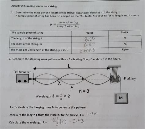 Solved 3 Look At The Standing Wave Pattern With 4 Vibrating