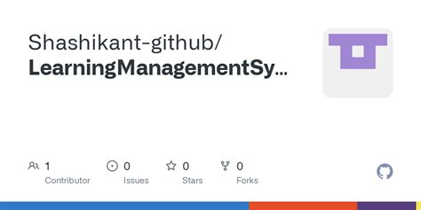 GitHub Shashikant Github LearningManagementSystem UI