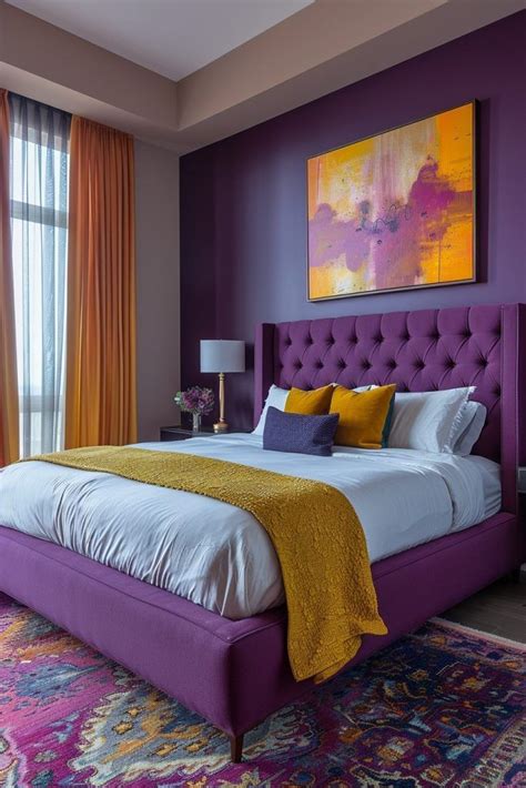 29 Purple Bedrooms To Infuse Your Space With Royal Elegance Yellow