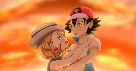 サトセレ サトシをハグするセレナ たつきちのイラスト Pixiv