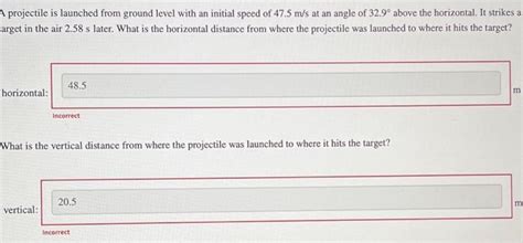 Solved A Projectile Is Launched From Ground Level With An Chegg