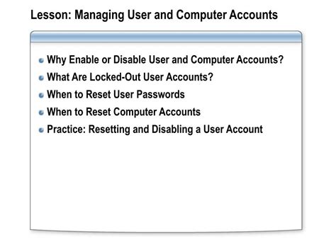 Ppt Module 2 Managing User And Computer Accounts Powerpoint Presentation Id20671