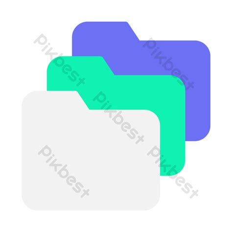 File Folder Realistic Icon Set Vector Illustration Png Images Psd Free Download Pikbest