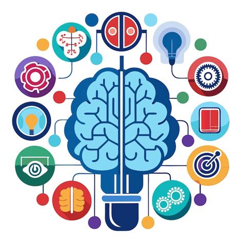 Artificial Ai Brain Icon Ai Machine Digital Robot Hand Drawn Doodle Line Icon Premium Ai