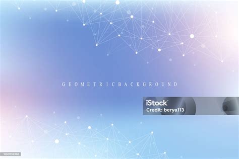 연결된 선과 점 웨이브 흐름이 있는 추상적 배경을 숫자로 설정합니다 디지털 신경망 프레젠테이션을 위한 네트워크 및 연결 배경입니다 그래픽 다각형 배경 벡터 일러스트레이션