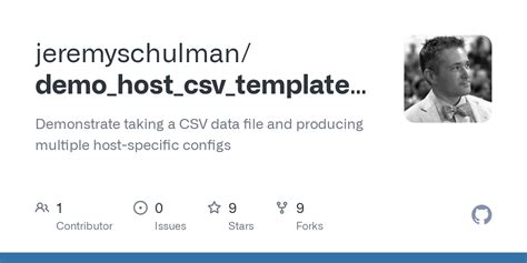 Github Jeremyschulmandemohostcsvtemplaterender Demonstrate