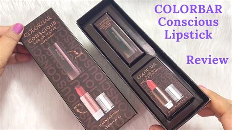 New Launch Colorbar Conscious Vegan Matte Lipstick Reviewshade 010 Subdue Youtube