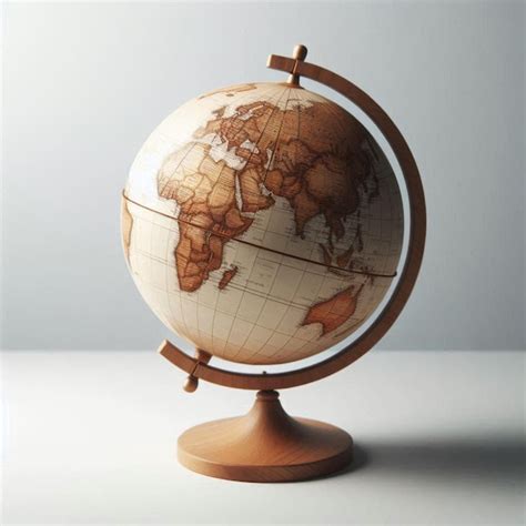 Premium Photo Globe Rotating Vintage Decorative Nautical Desktop