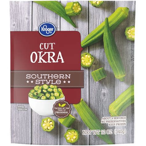 Kroger Southern Style Frozen Okra Cut Oz QFC