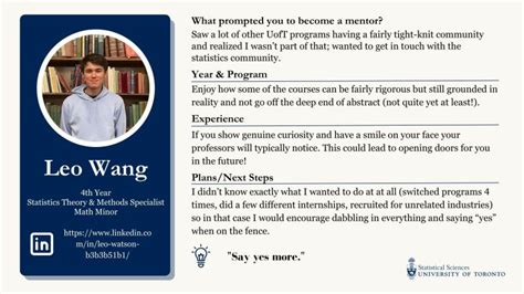 Uoft Mentorship Stats Uoftstats Statistical Science Career Community