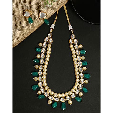 Buysend Kundan Long Necklace Set Online Fnp