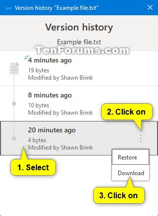 View Restore And Delete Previous Versions Of Files On OneDrive